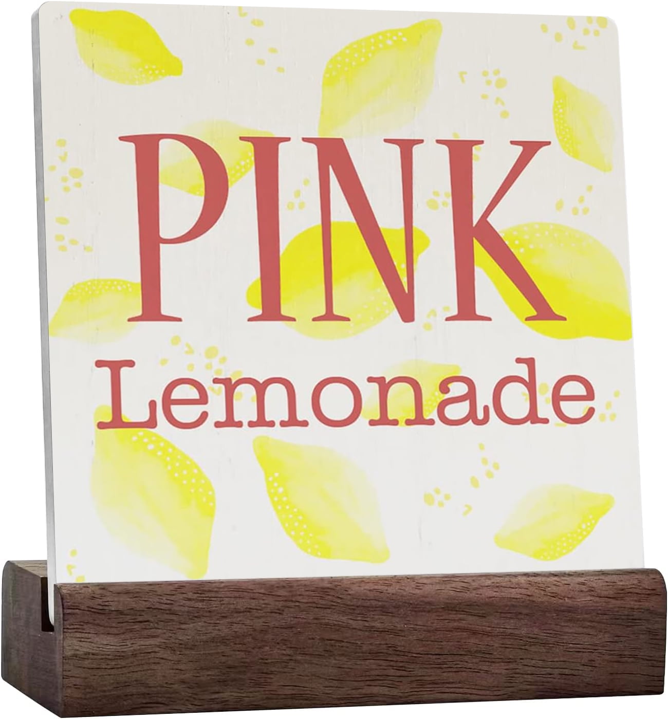 Lemon Sign Rustic Pink Lemonade Ceramic Table Sign Decorative Sign ...