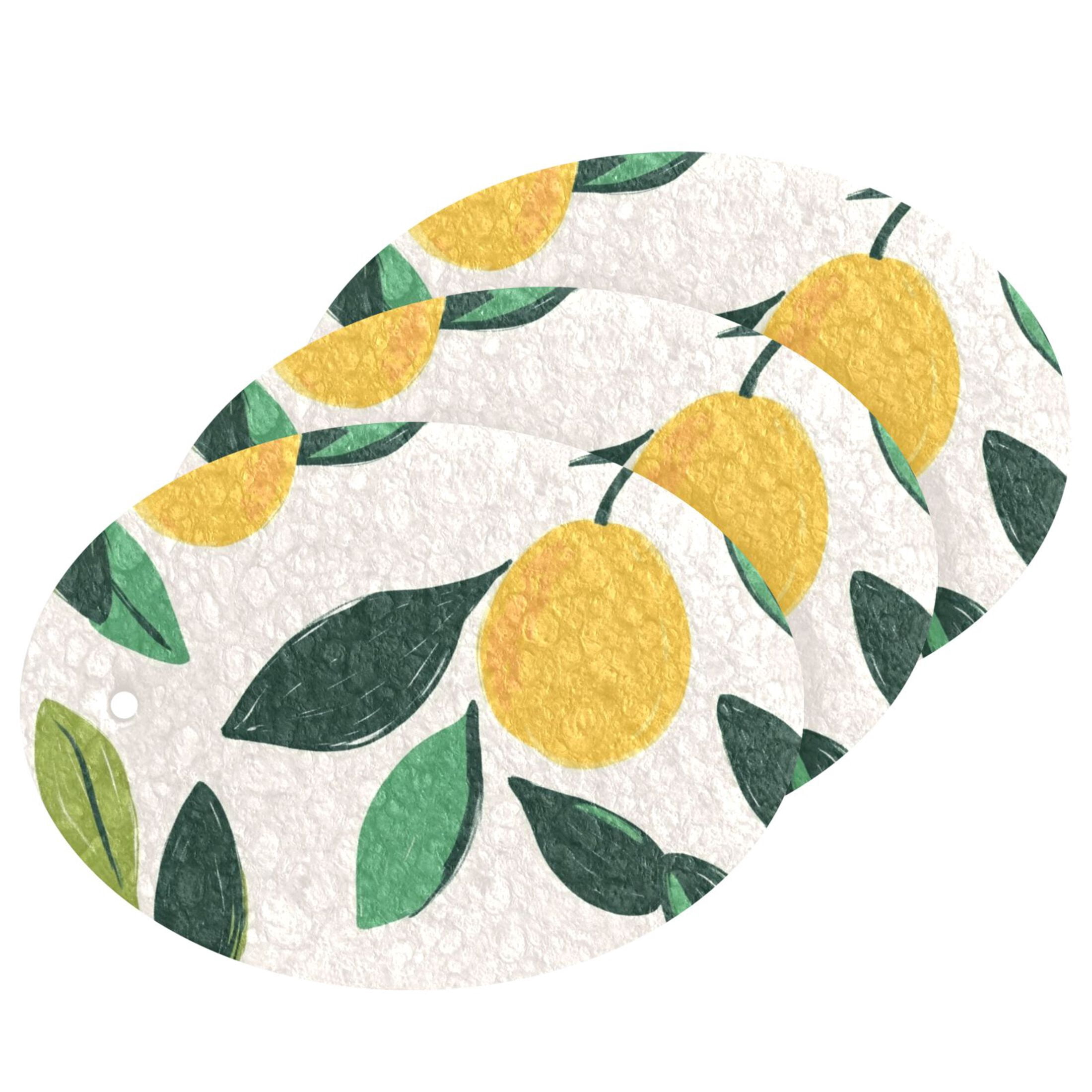 Lemon Simple Chart Scrub Sponges for Cleaning Kitchen and Household ...