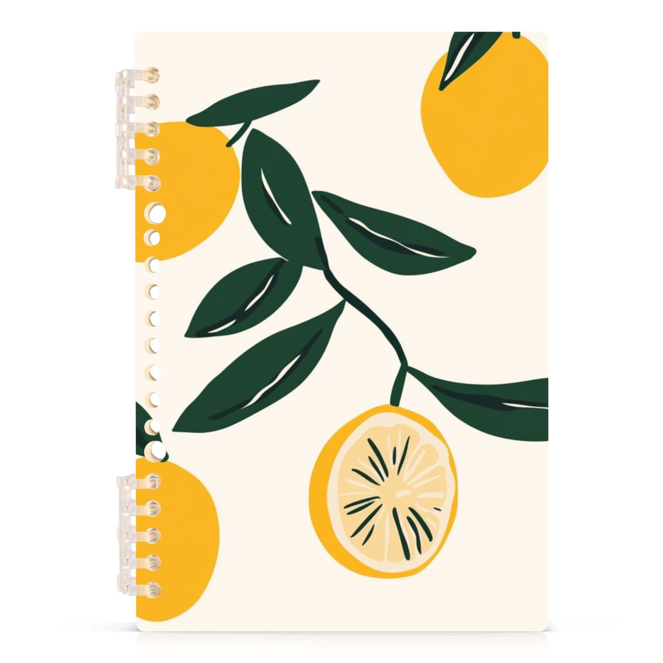 Lemon Simple Line Drawing Lined Spiral Journal Notebook 60 Pages A5 ...