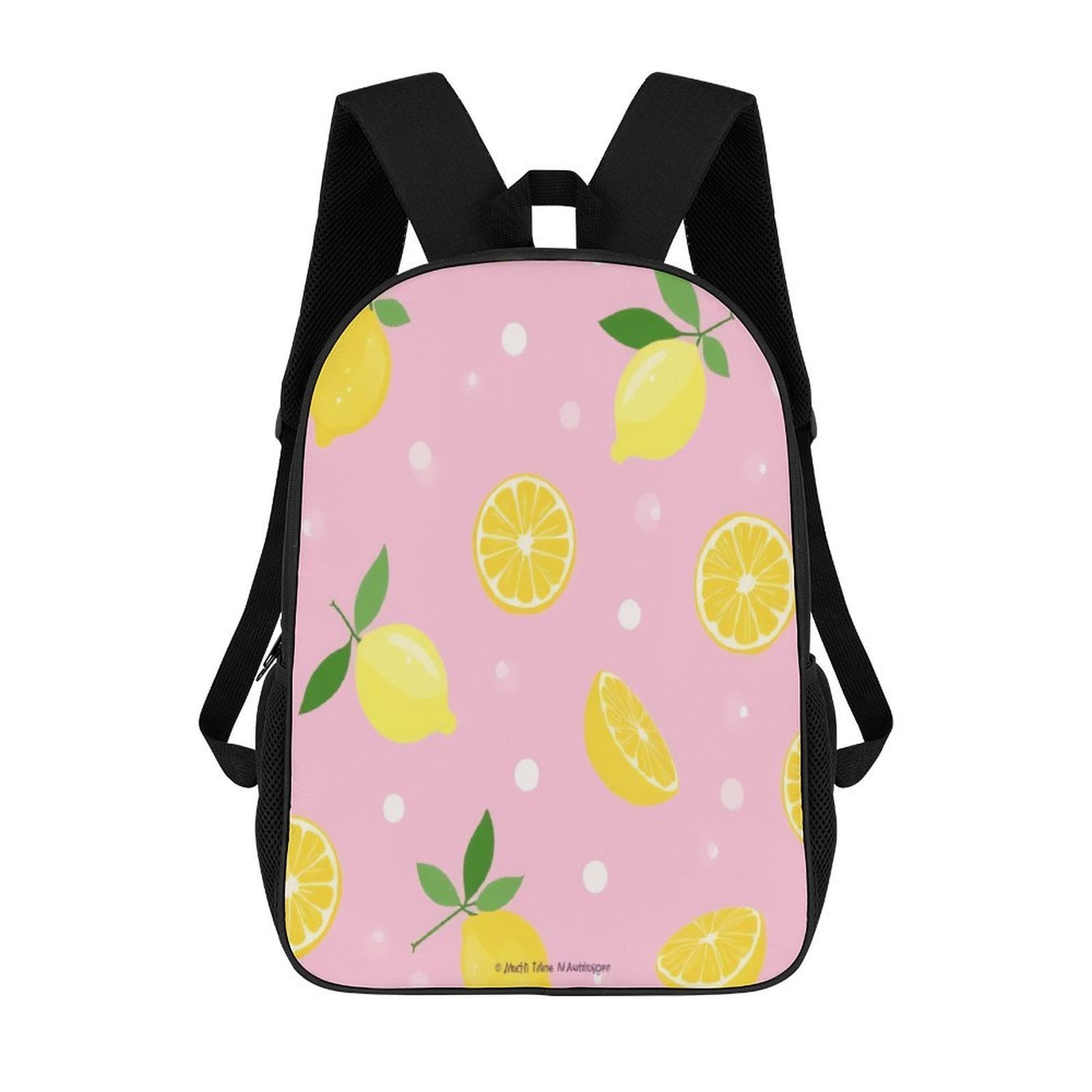 Lemon Slice Pink Pattern 17in Backpack 3D Print Student Large Capacity ...