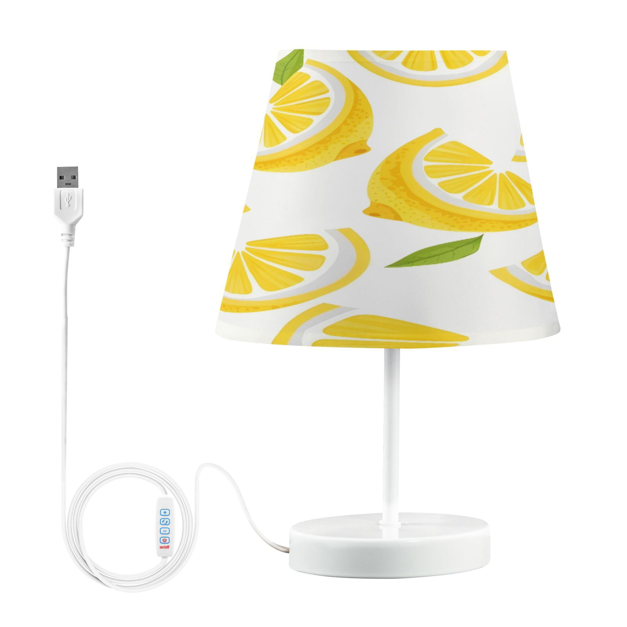 Lemon Slice and Leaf Desk Lamp LED Table Nightstand Lamps with 3 Color ...