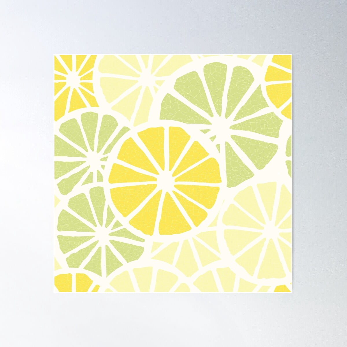 Lemon Slices Pattern Poster Wall Art, Modern Wall Decor For Living Room ...