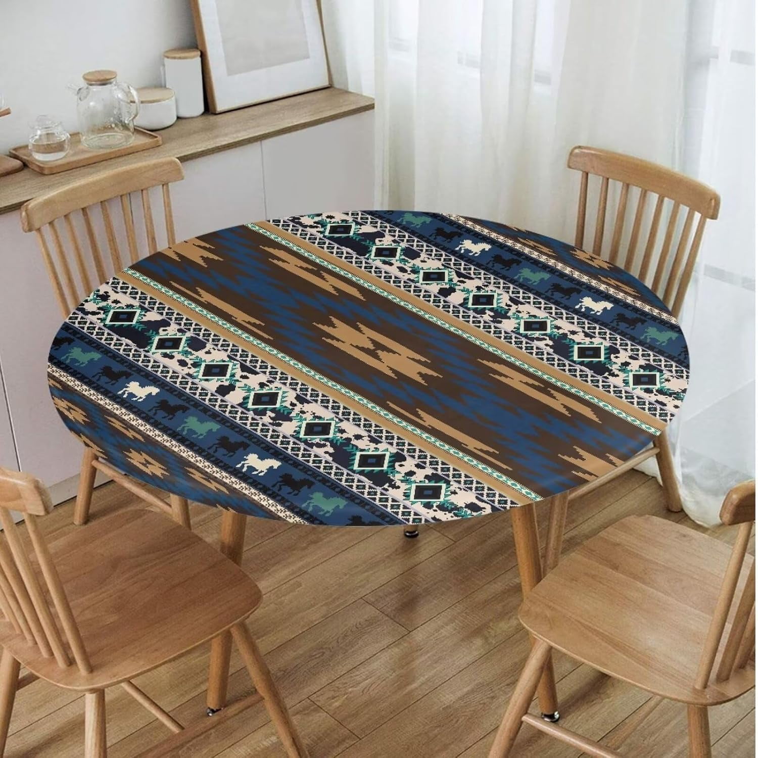 Lemon Small Fitted Tablecloths with Elastic Edge Round Tablecloth ...