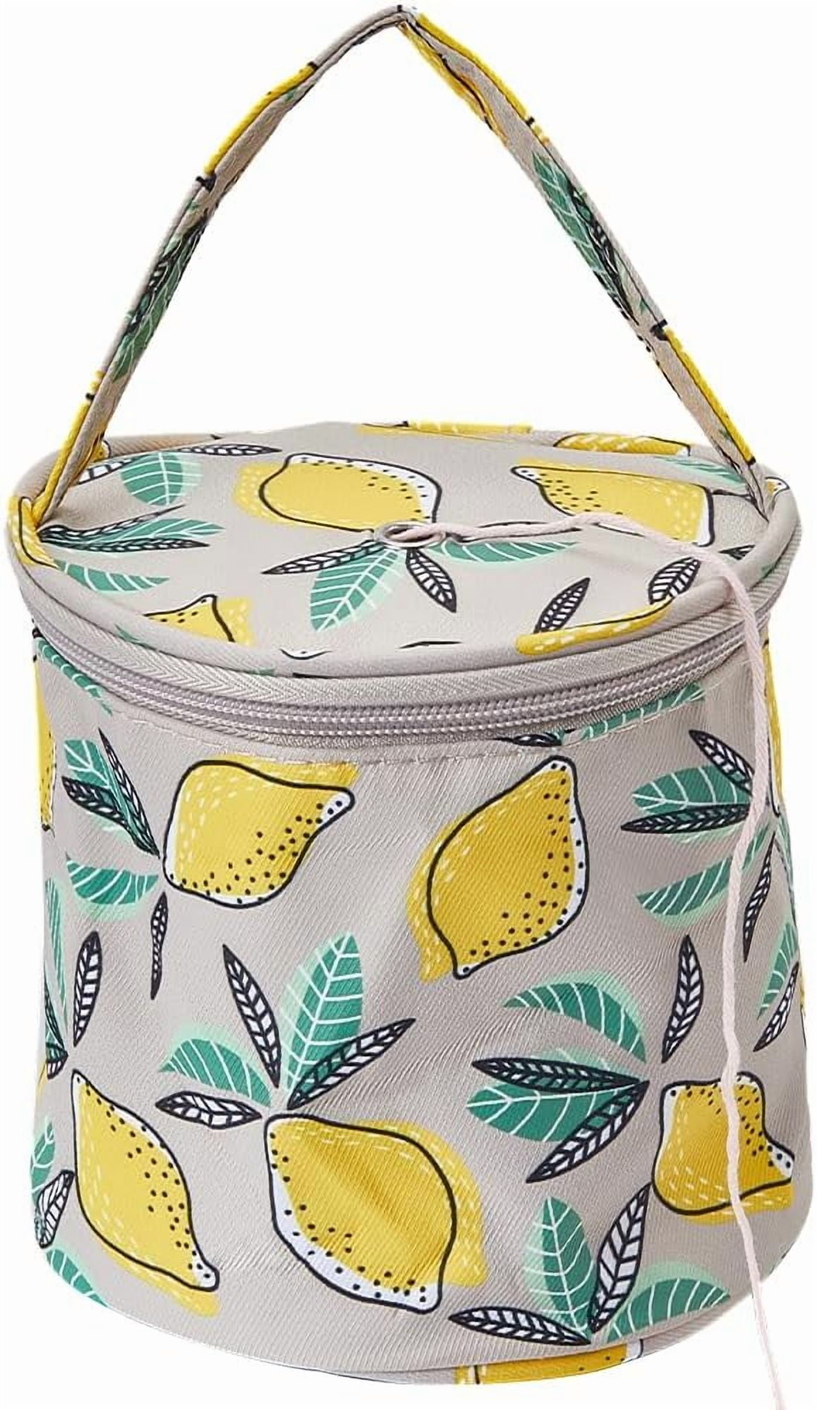 Lemon Small Yarn Storage Organizer Bag for Crocheting Knitting Hook ...