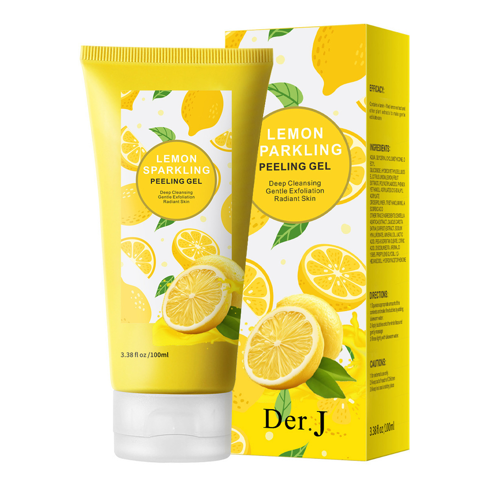 Lemon Sparking Peeling Gel, Deep Cleansing Gentle Exfoliation Radiant ...