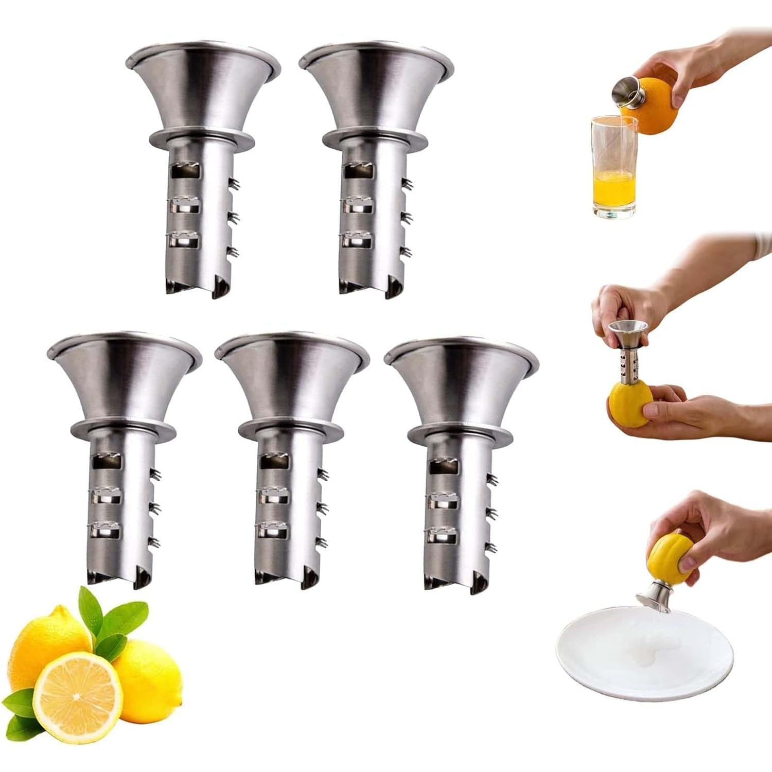 Lemon Squeezer, 2025 New Screw-Top Lemon Squeezer, Stainless Steel ...
