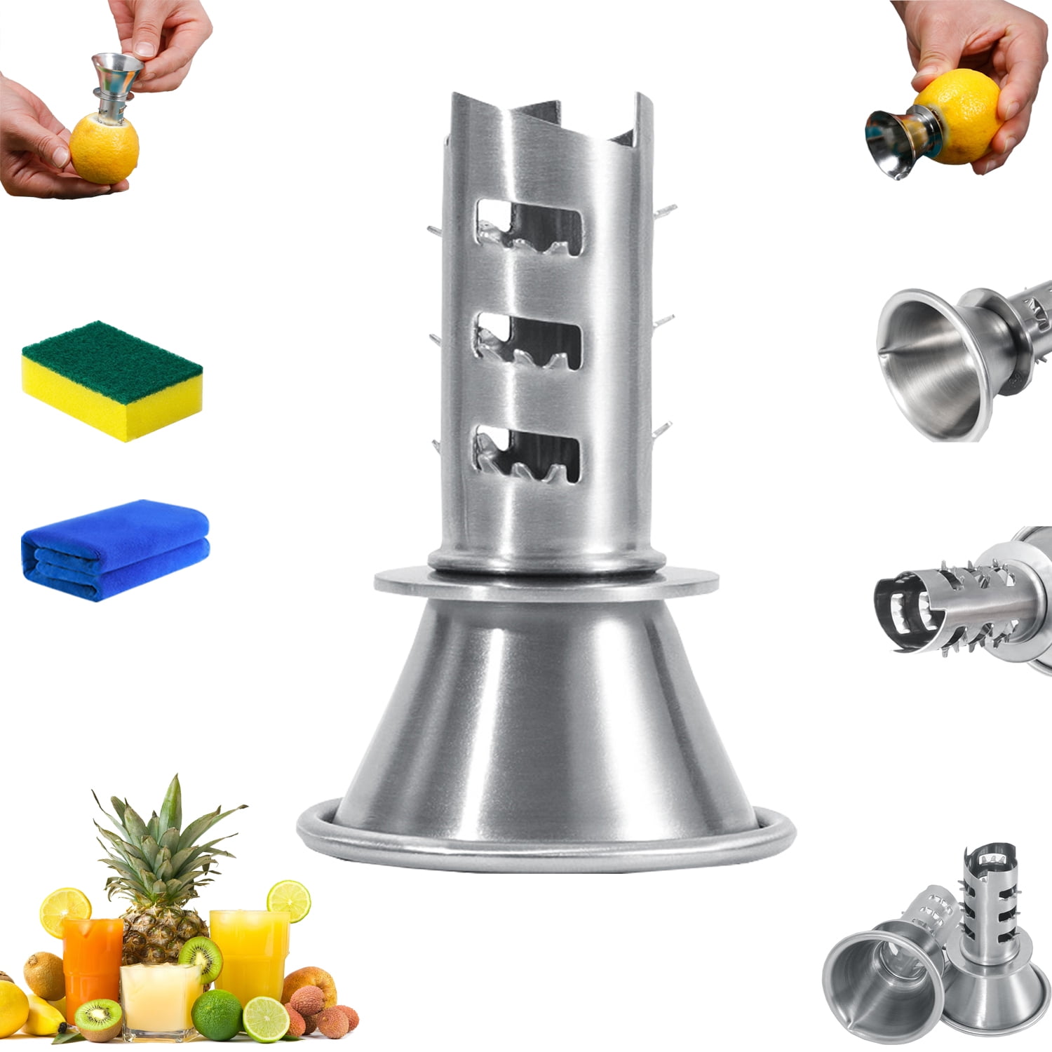 Lemon Squeezer, 2025 New Screw-Top Lemon Squeezer, Stainless Steel ...