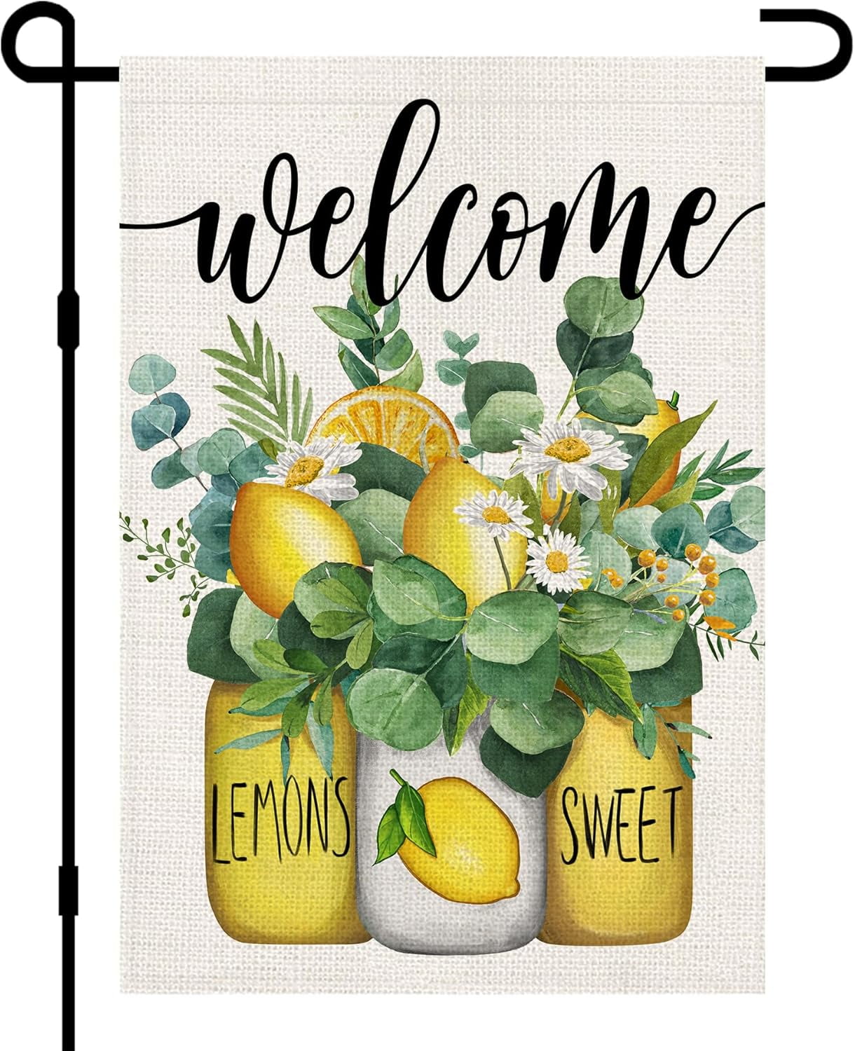 Lemon Summer Garden Flags for Outside Double Sided Burlap, Plant ...