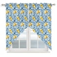 Lemon Swag Curtain Valance for Window 2 Panels Country Watercolor ...