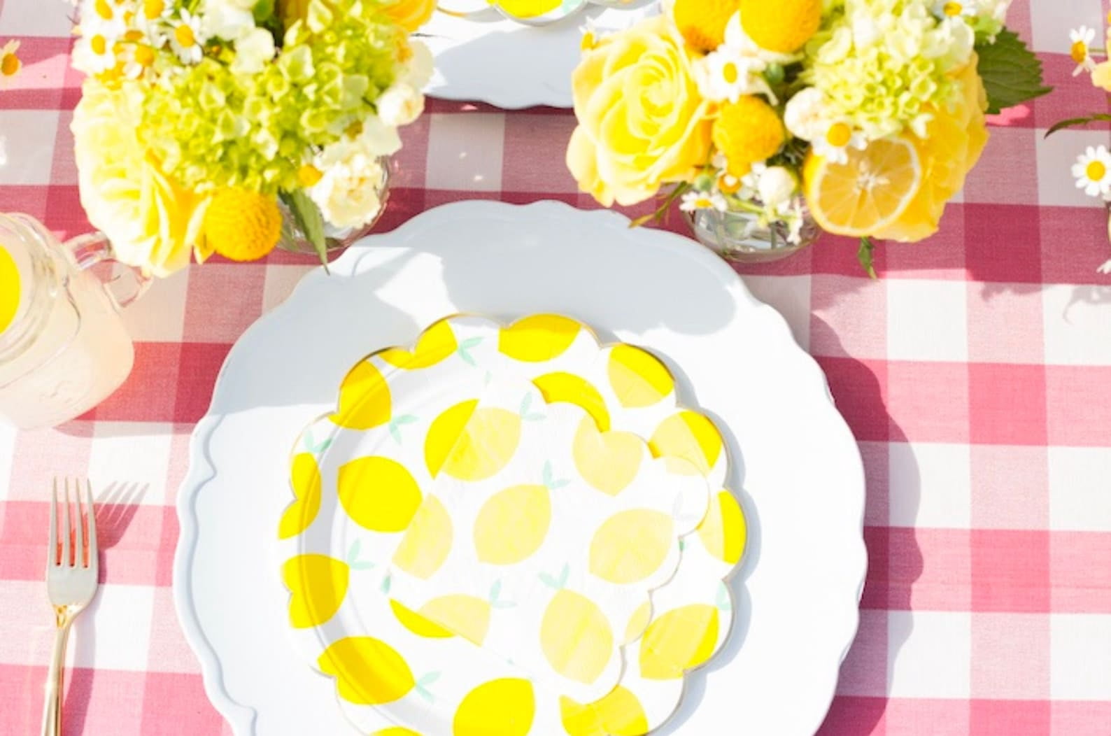 Lemon Themed Party Paper Plate Cups Napkins Cutlery Set for Kids ...