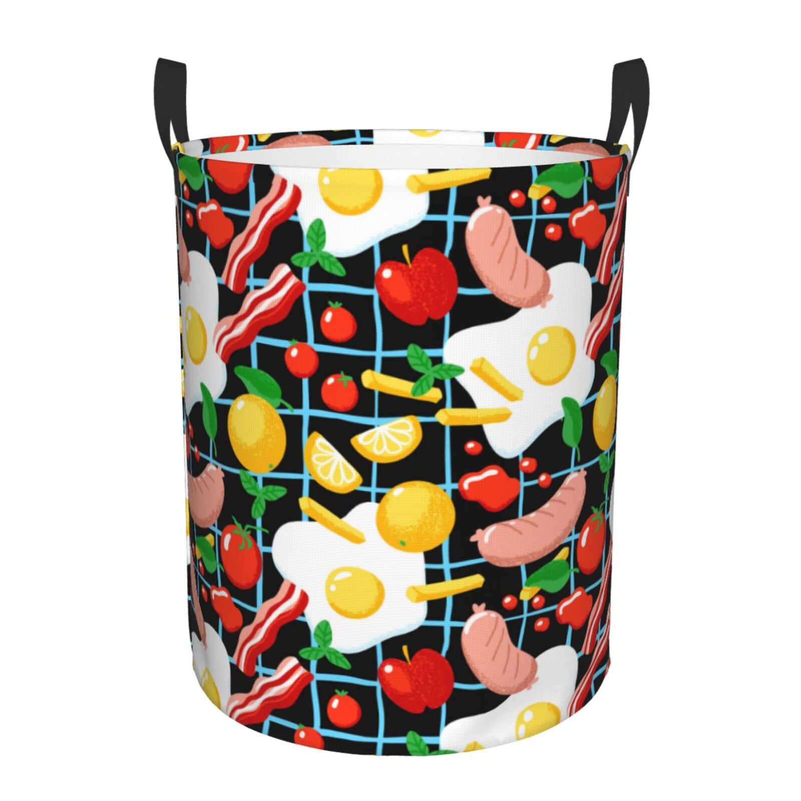 Lemon Tomato Potato Sausage Laundry Basket, Laundry Hamper Waterproof ...