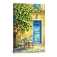 Lemon Tree Mediterranean Blue Door Vibrant Yellow Kitchen French Patio ...