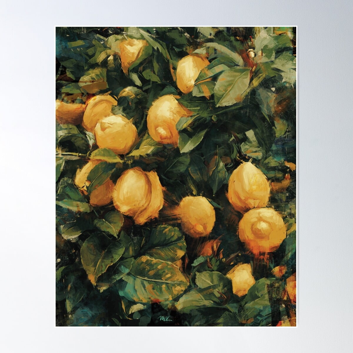 Lemon Tree Poster Wall Art, Modern Wall Decor For Living Room Bedroom ...