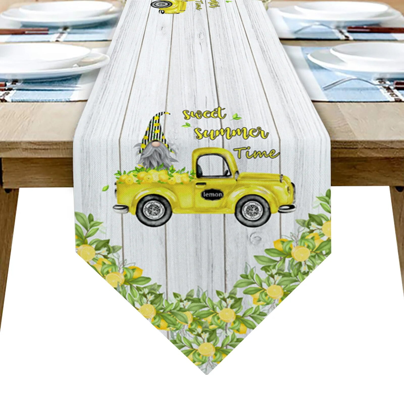 Lemon Truck Lattice Table Runners Wedding Decoration Modern Dining ...
