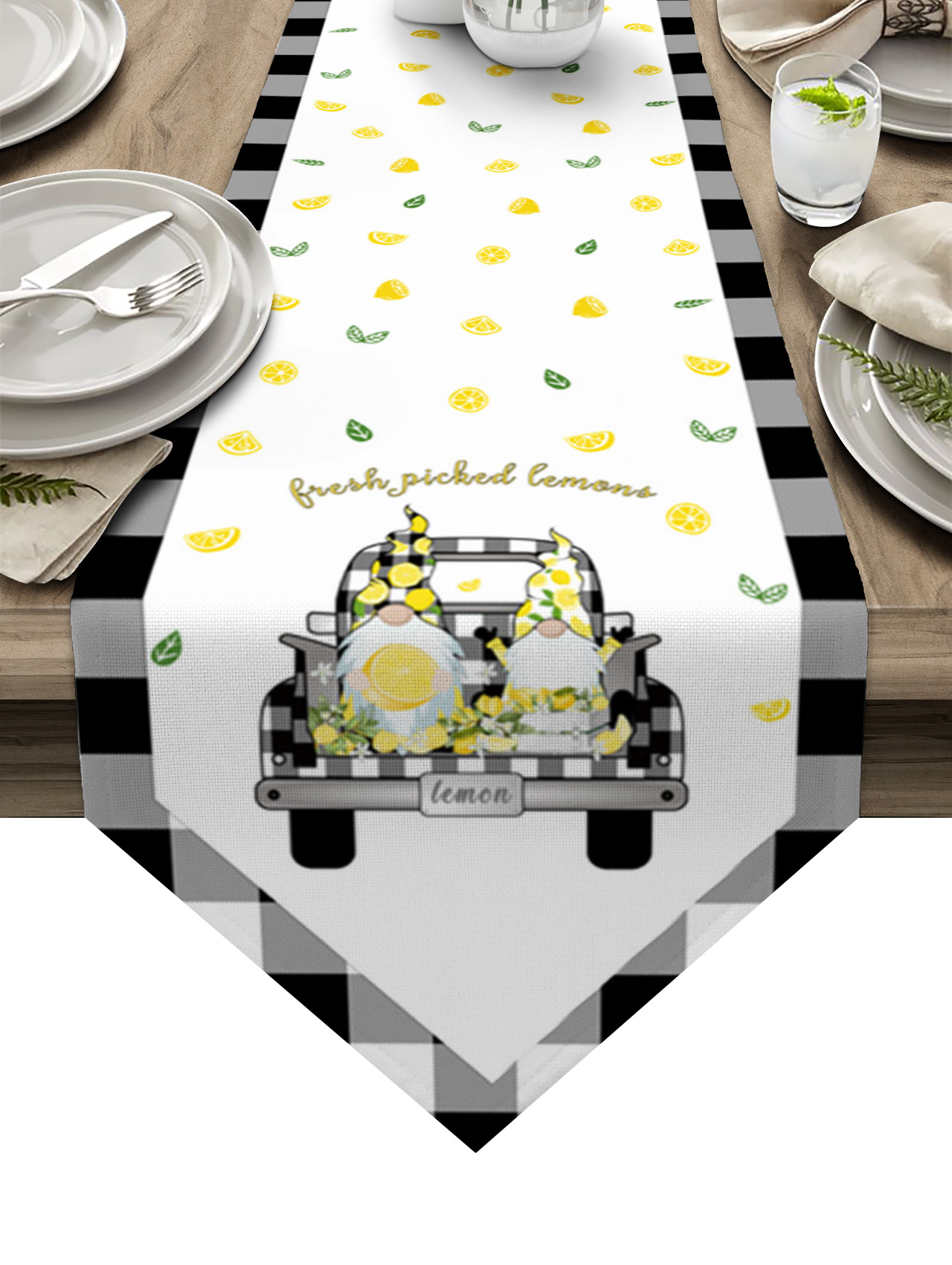 Lemon Truck Lattice Table Runners Wedding ration Modern Dining Table r ...