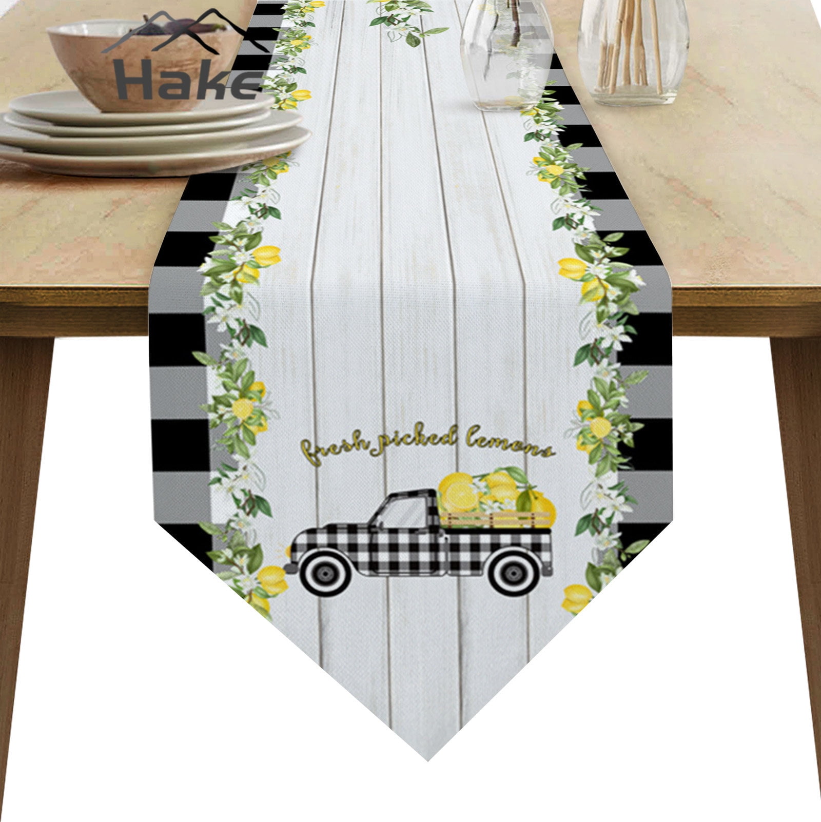 Lemon Truck Lattice Table Runners Wedding ration Modern Dining Table r ...