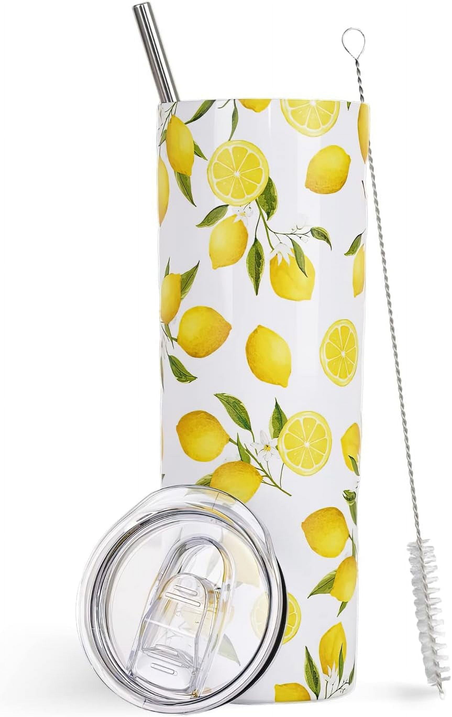 Lemon Tumbler, Lemon Gifts, Cute Coffee Tumbler for Women,Lemon Water ...