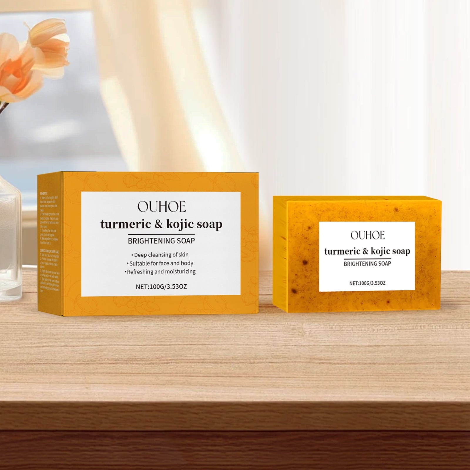 Lemon Turmeric Kojic Acid Soap, Bath Soaps, Turmeric Soap Bar for Face ...