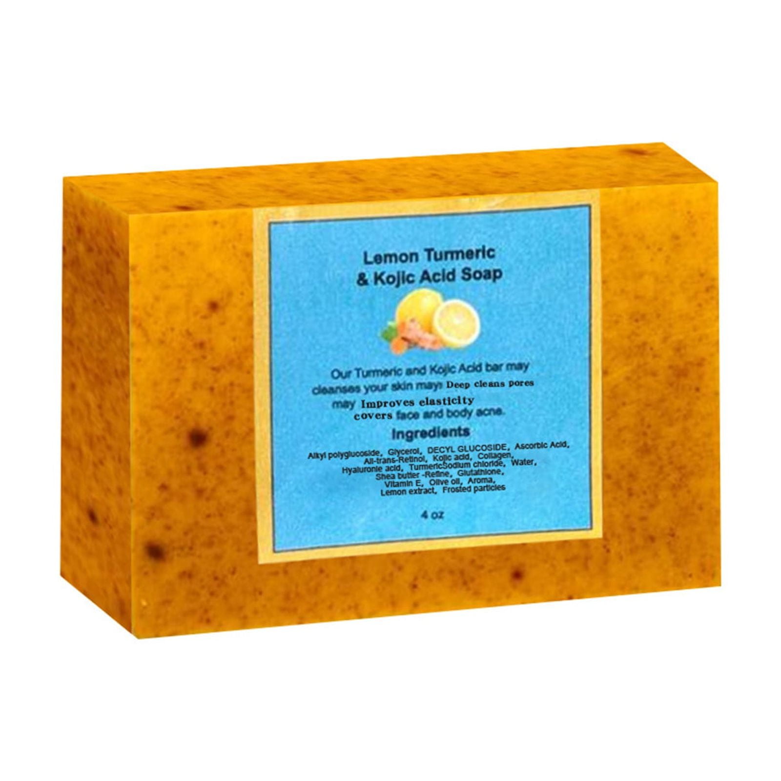 Lemon Turmeric Soap Tablets Natural Cleansing for Face and Body,4oz ...
