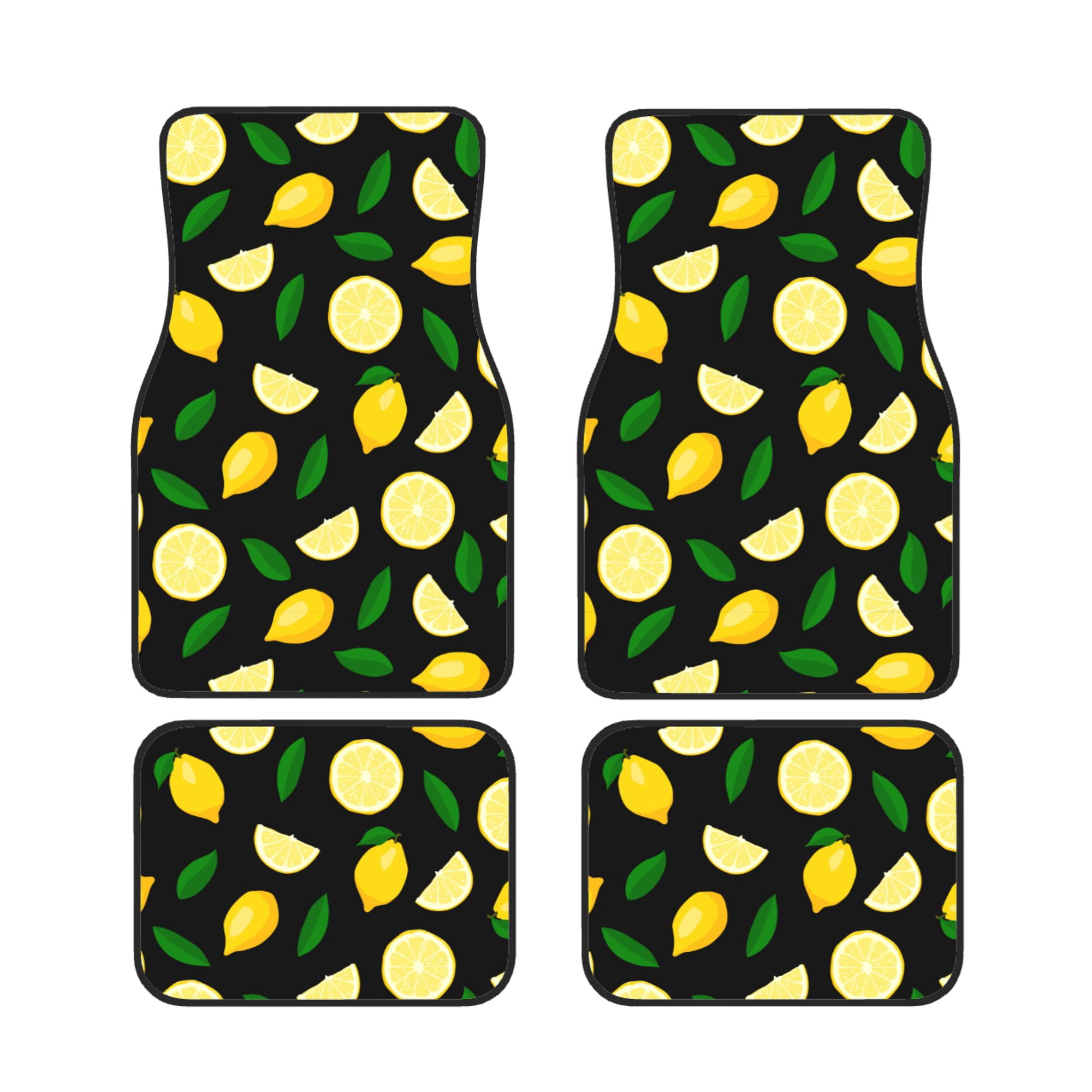 Lemon Universal Fit Carpet Floor Mats For Car Suv Van & Truck 4-Piece ...