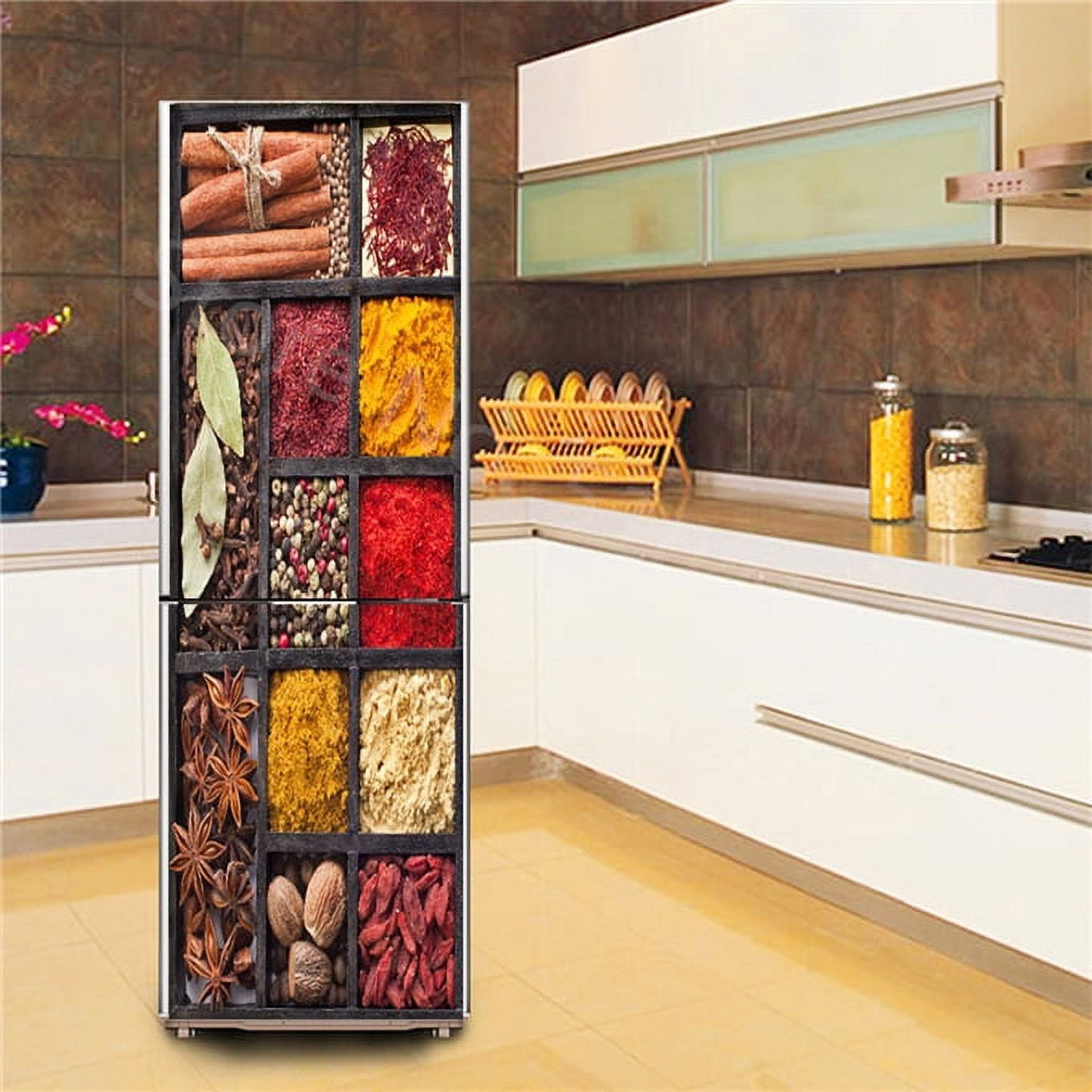 Lemon Vegetable Fruit Full Cover Sticker For Refrigerator Decal Beer ...