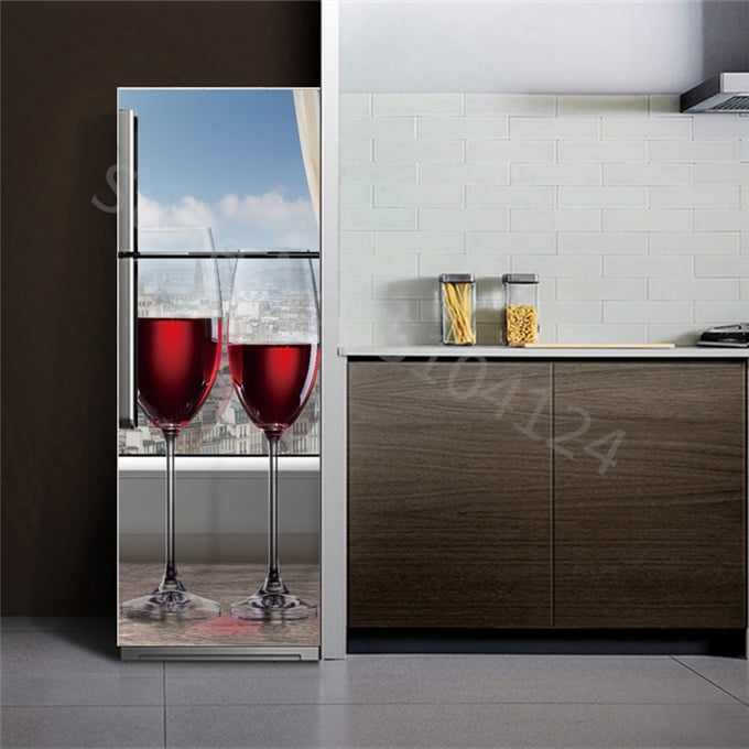 Lemon Vegetable Fruit Full Cover Sticker For Refrigerator Decal Beer ...