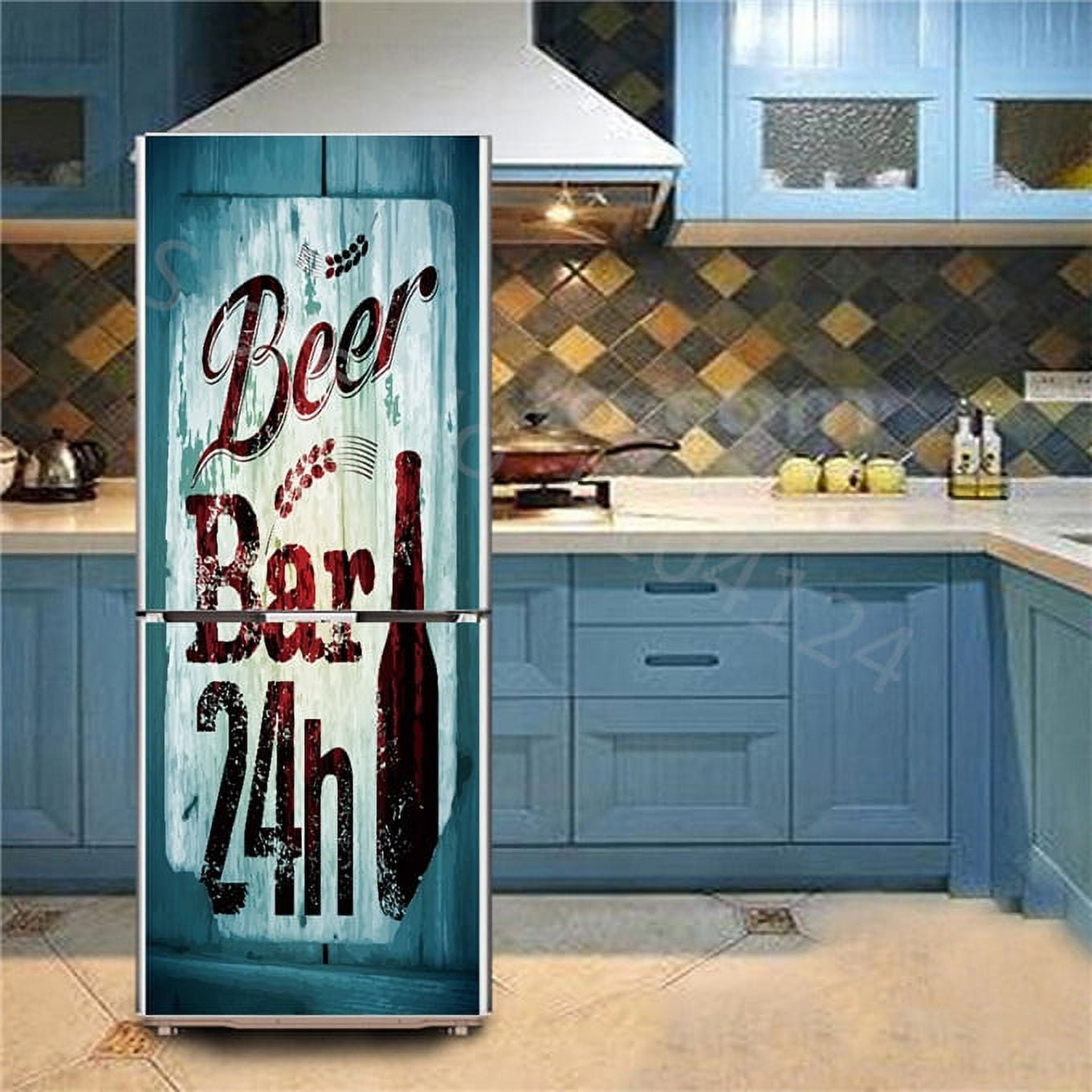 Lemon Vegetable Fruit Sticker For Refrigerator Full Cover Decal Beer ...