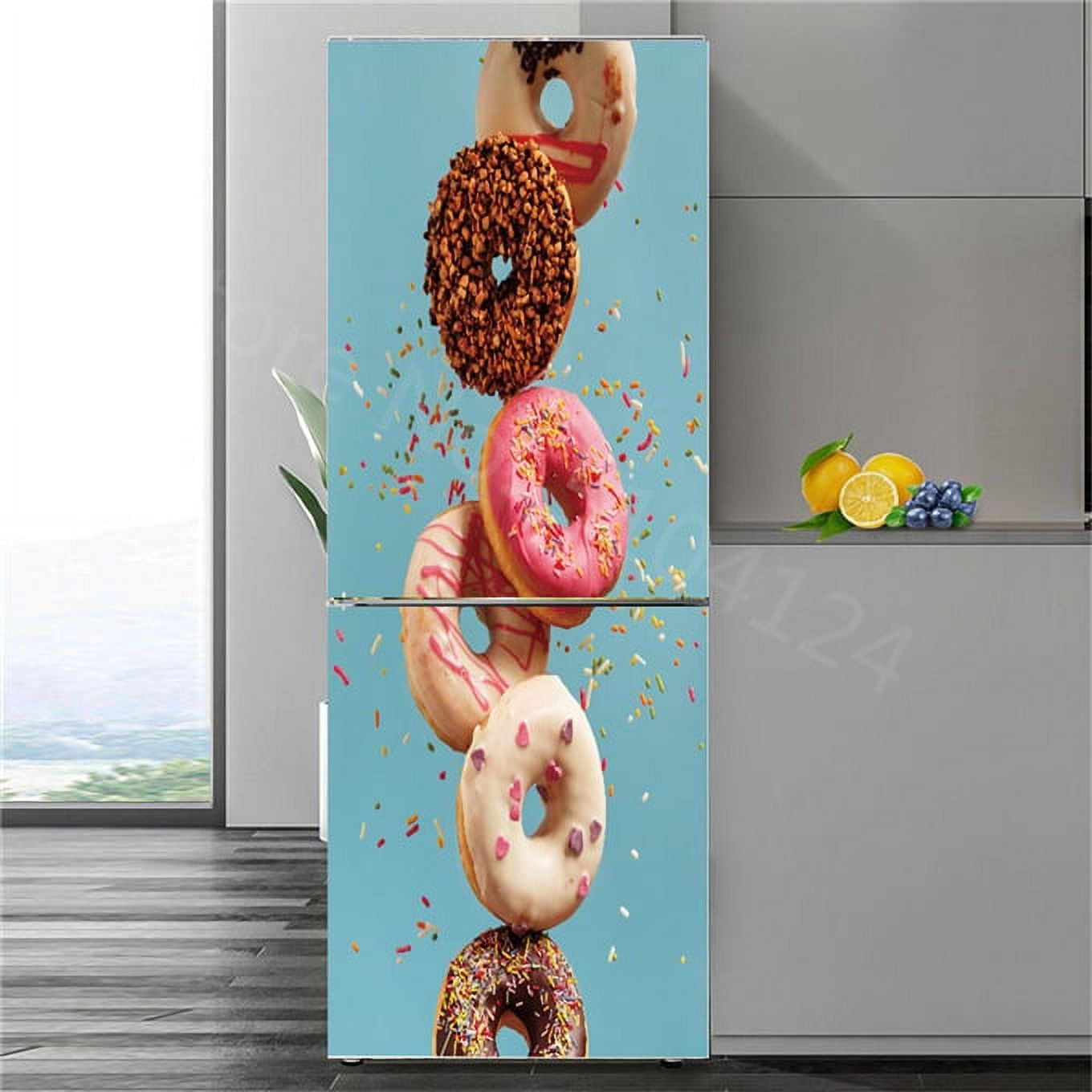 Lemon Vegetable Fruit Sticker For Refrigerator Full Cover Decal Beer ...