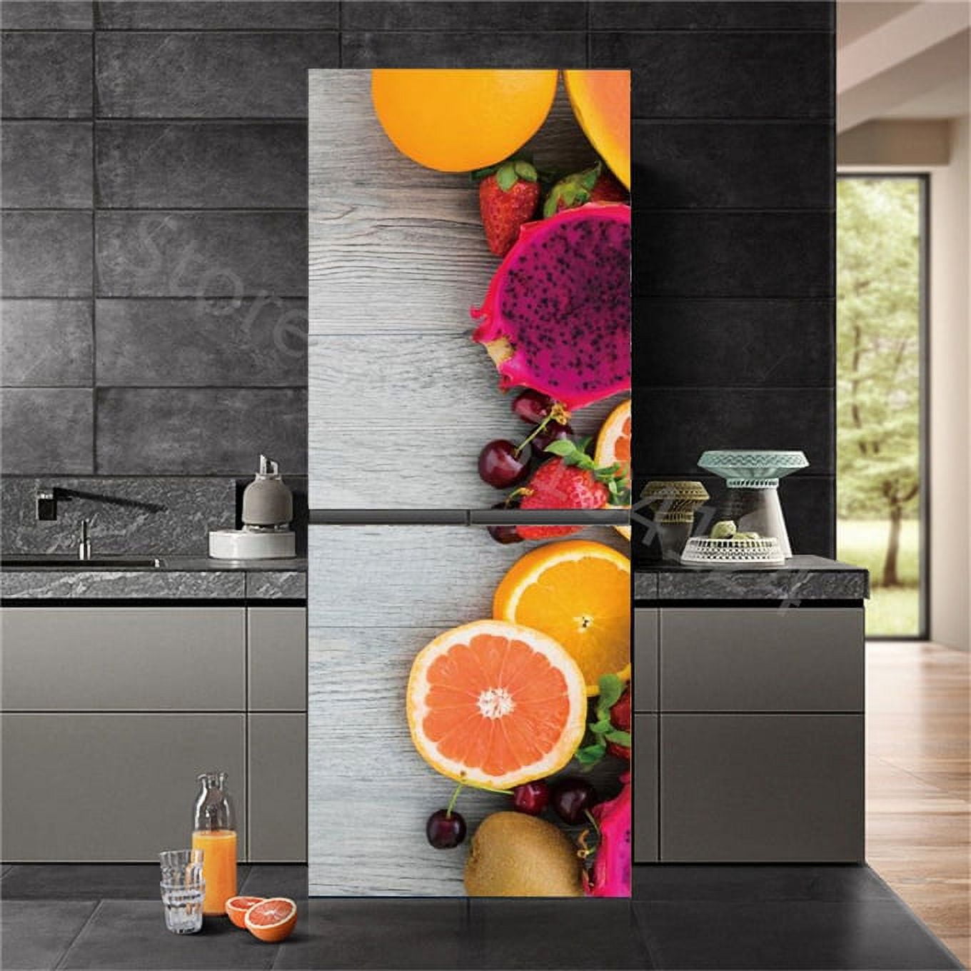 Lemon Vegetable Fruit Sticker For Refrigerator Full Cover Decal Beer ...