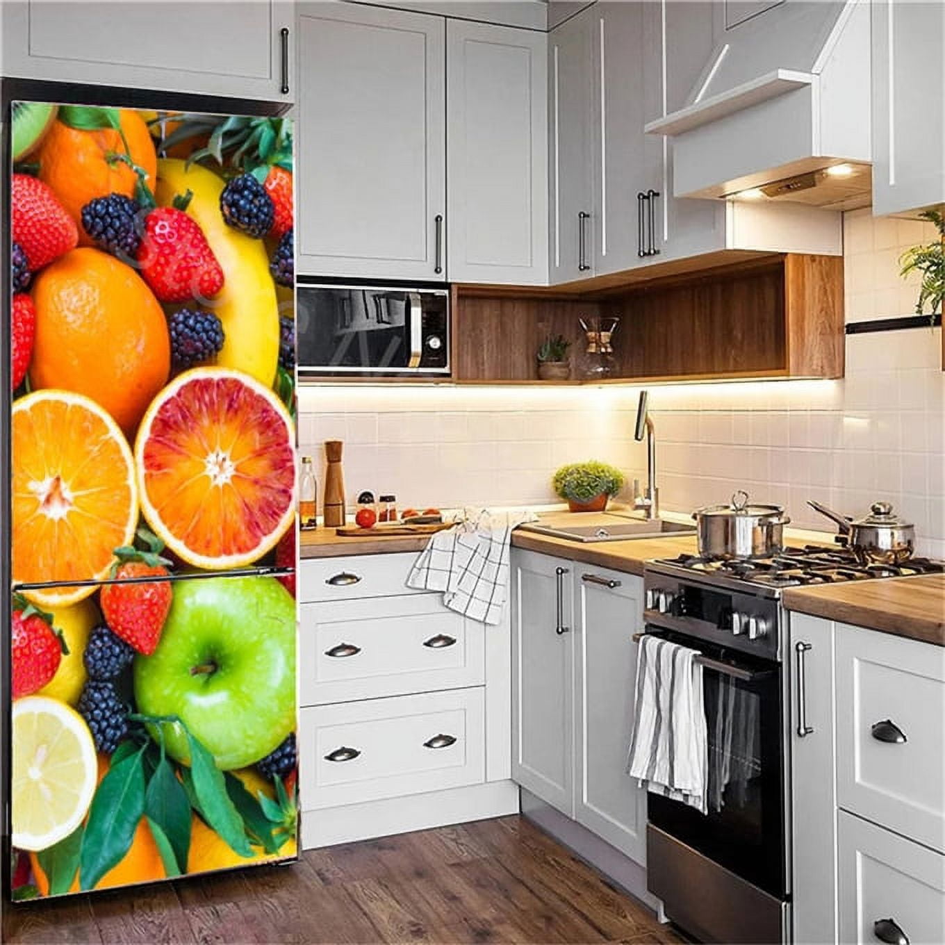 Lemon Vegetable Fruit Sticker For Refrigerator Full Cover Decal Beer ...