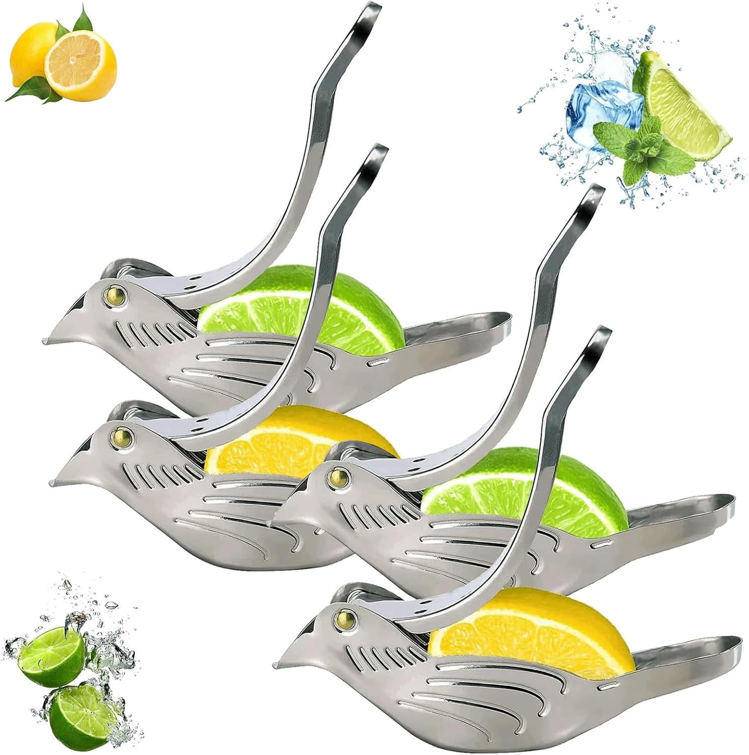 Lemon Wedge Squeezer Bird, Portable Lemon Juicer Manual, Elegant Lime Squeezer Stainless Steel ...