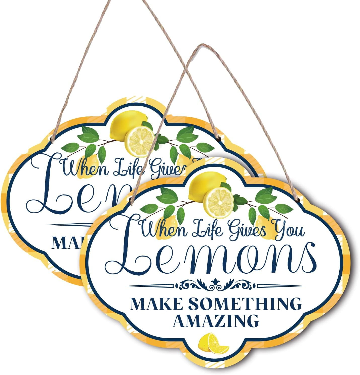 Lemon Welcome Sign Life Tree Hanging Sign When Life Gives You Lemons ...