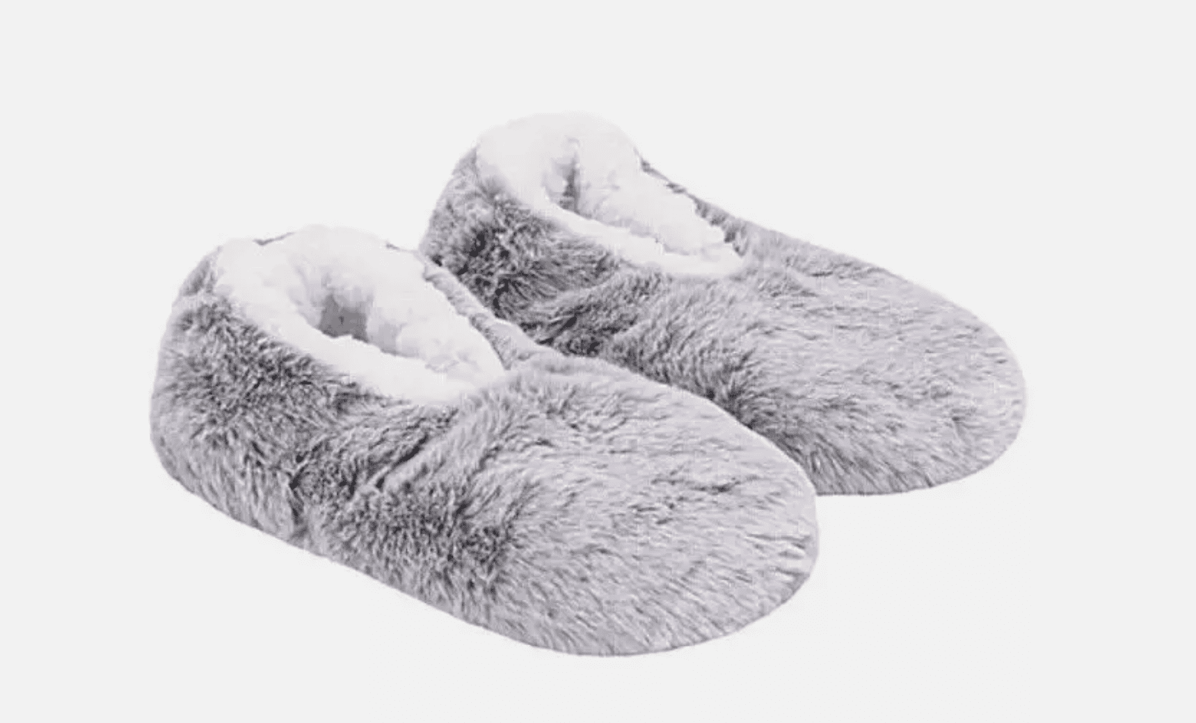 Lemon Women's Super-Soft Faux Fur Slipper Sock, Gray, Size S/M(5-7 ...