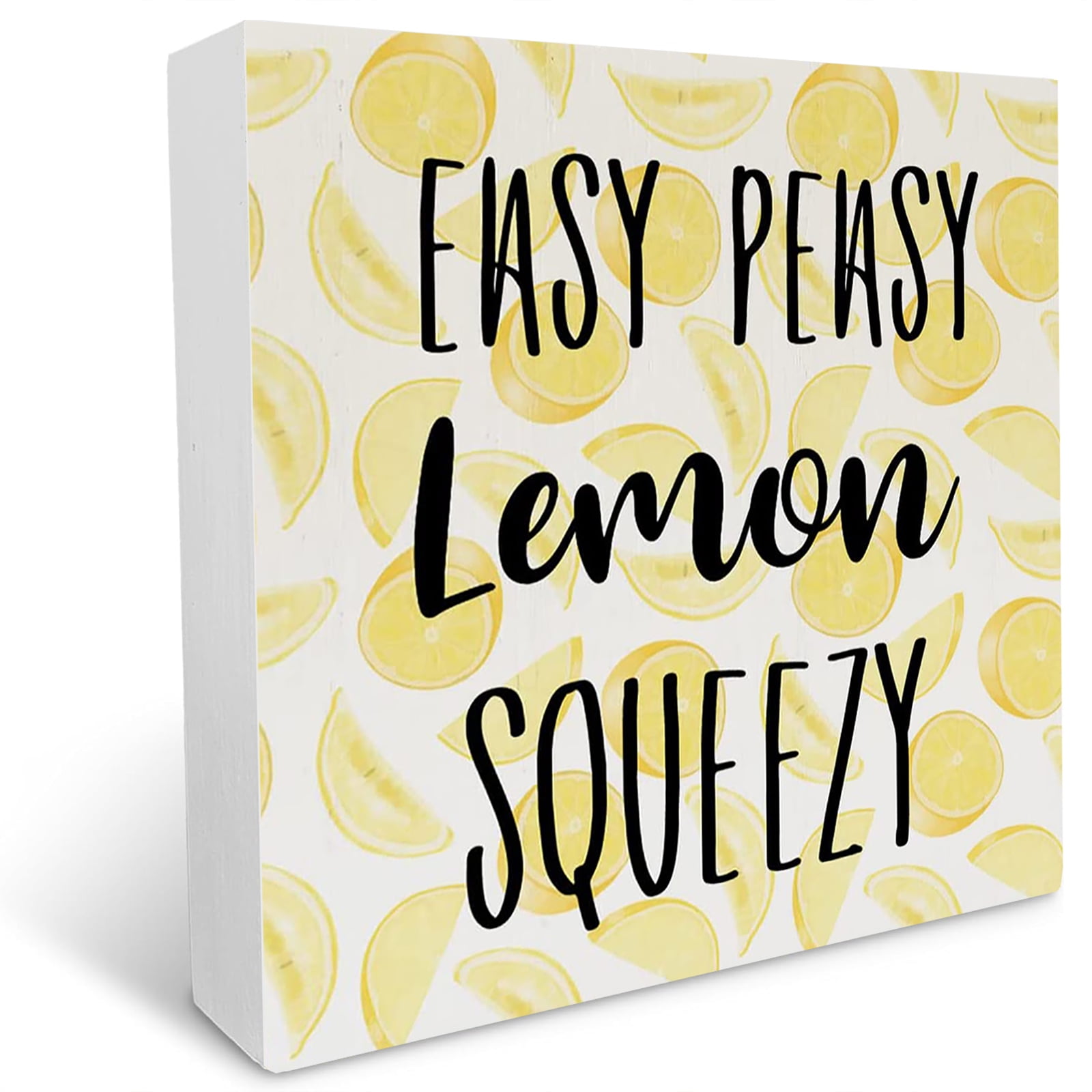 Lemon Wood Box Sign Rustic Easy Peasy Lemon Squeezy Wooden Box Sign ...