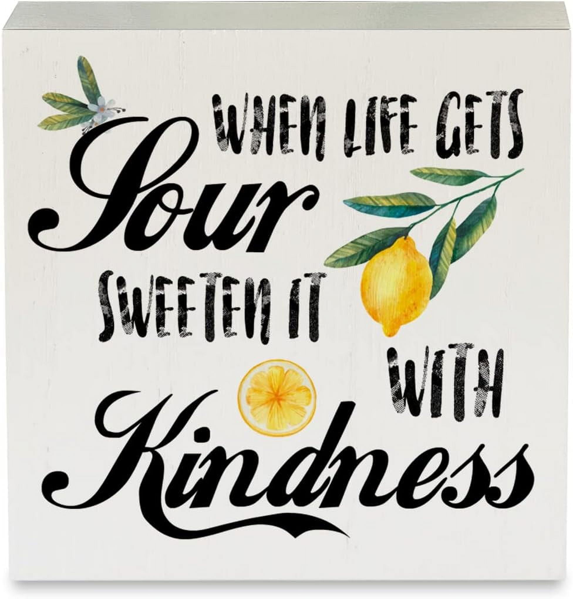Lemon Wood Box Sign Rustic When Life Gets Sour Sweeten Lemons Wooden ...