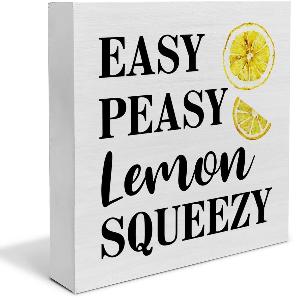 Lemon Wooden Box Sign Easy Peasy Lemon Squeezy Wood Box Sign Art Blocks ...