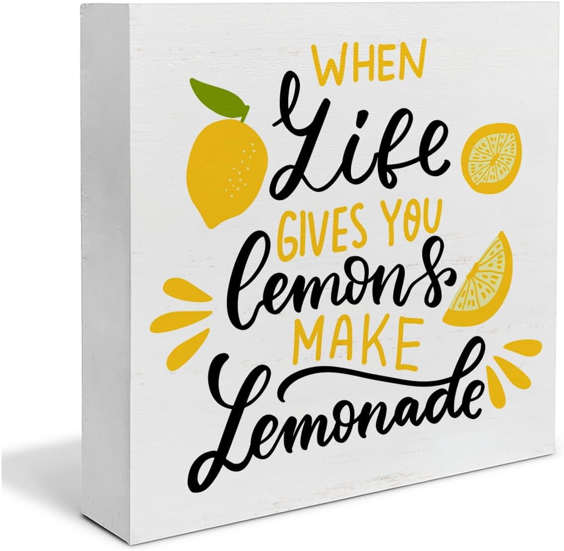 Lemon Wooden Box Sign House Decor When Life Gives You Lemons Make ...