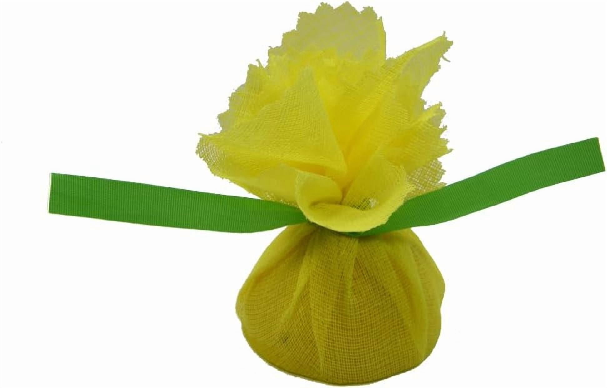Lemon Wraps Lemon Covers, Yellow with Green Ribbon, 100 Count Wedge ...