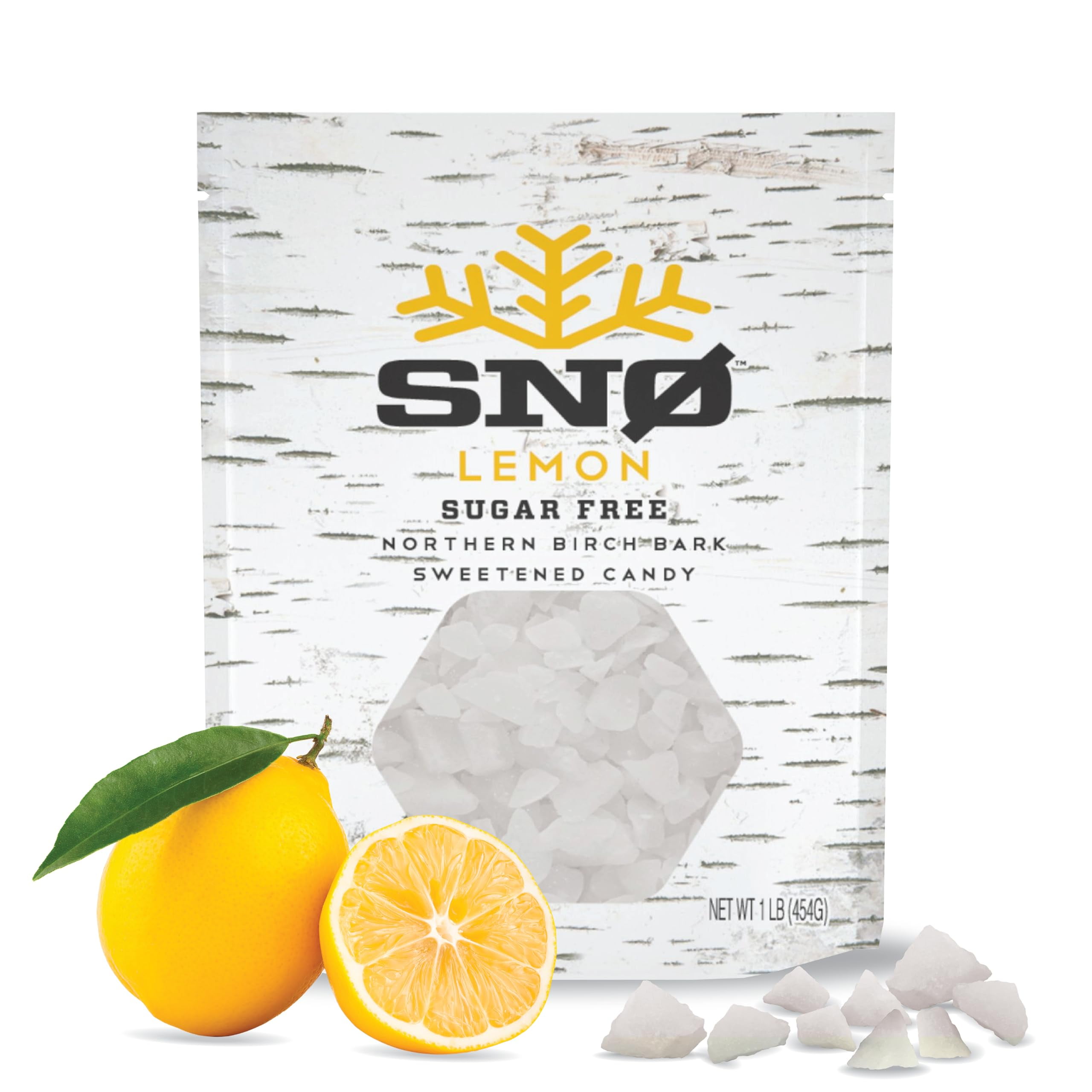 Lemon Xylitol Candy Chips KEF28 - SNØ 1LB Bag- Sugar-Free Candy With Only 2 Ingredients | Low ...