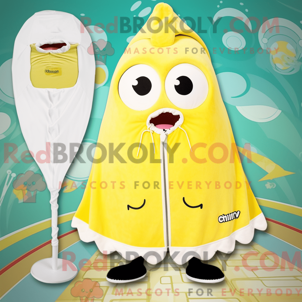 Lemon Yellow Clam Chowder REDBROKOLY mascot costume character dressed ...
