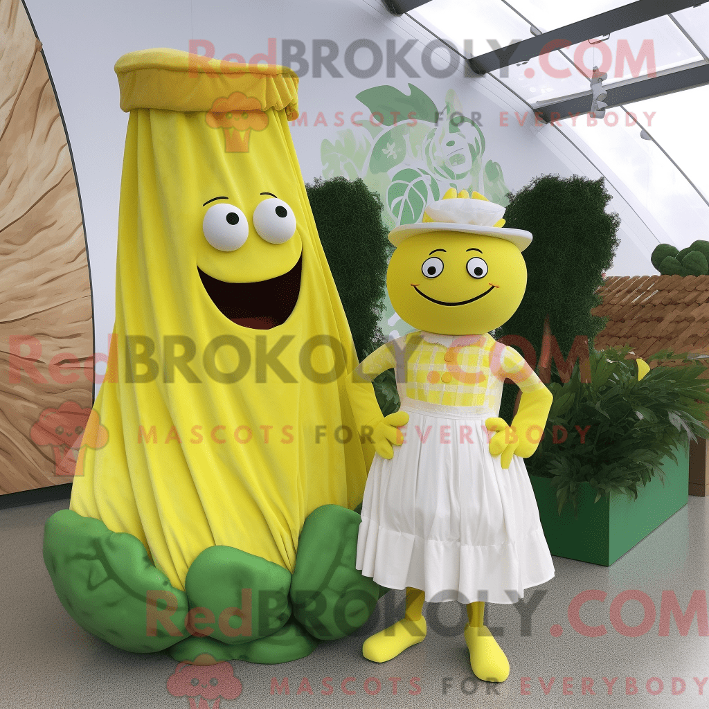 Lemon Yellow Corned Beef And Cabbage REDBROKOLY mascot costume ...