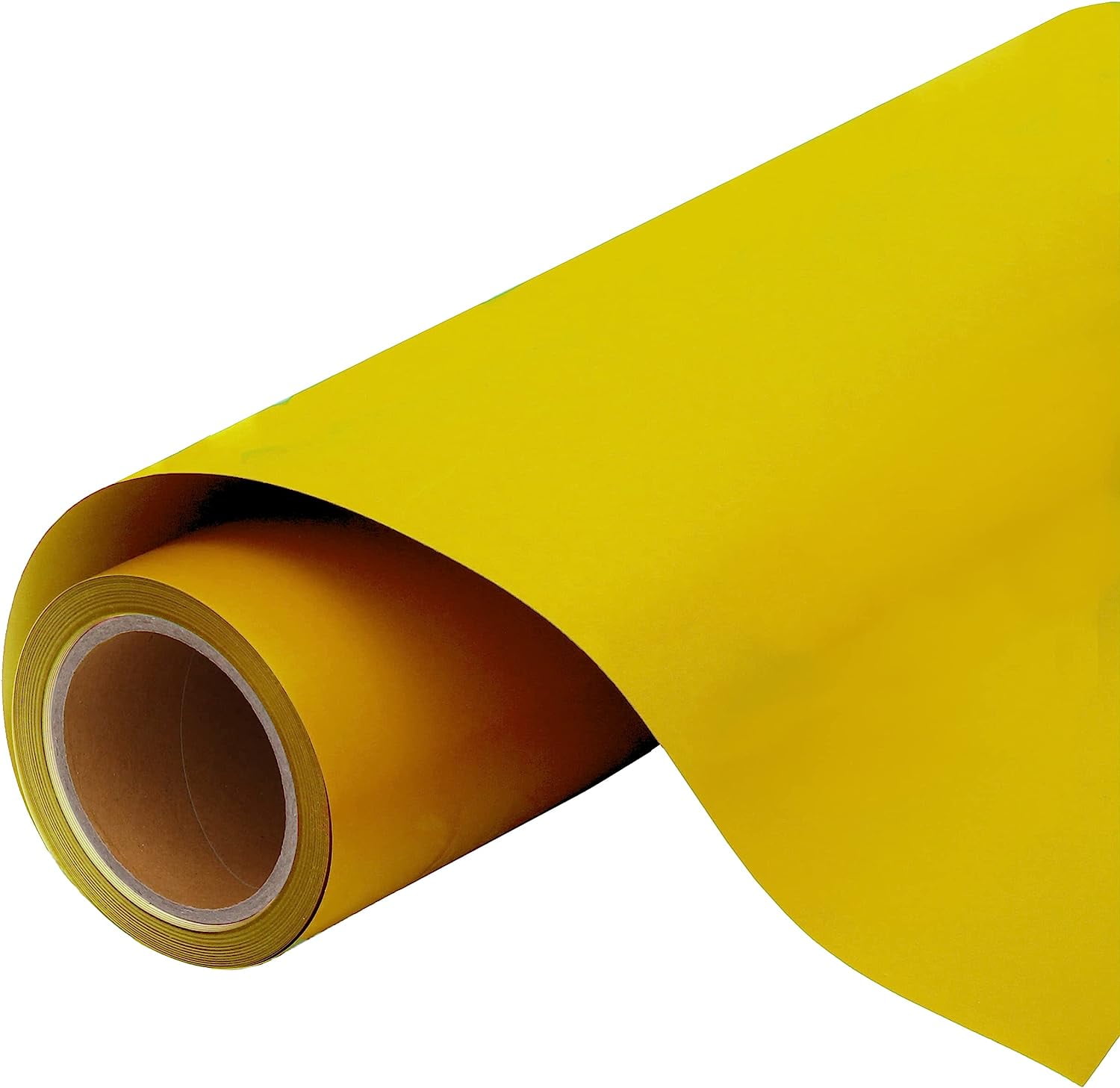 Lemon Yellow Heat Transfer Vinyl Film HTV | Solid Color | Cut Roll 20 ...