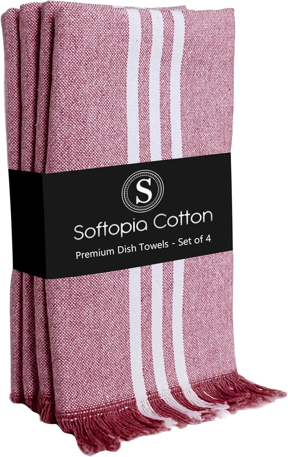 Lemon Yellow & White Buffalo Check Kitchen Towels, 16x26", 4-Pack ...