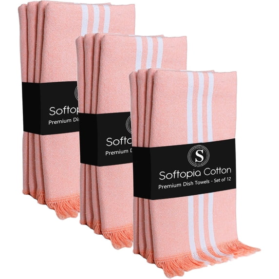 Lemon Yellow & White Buffalo Check Kitchen Towels, 16x26", 4-Pack ...