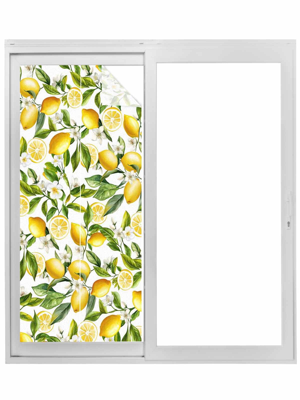 Lemon Yellow Window Privacy Film Stained Glass Window Film Decorative ...