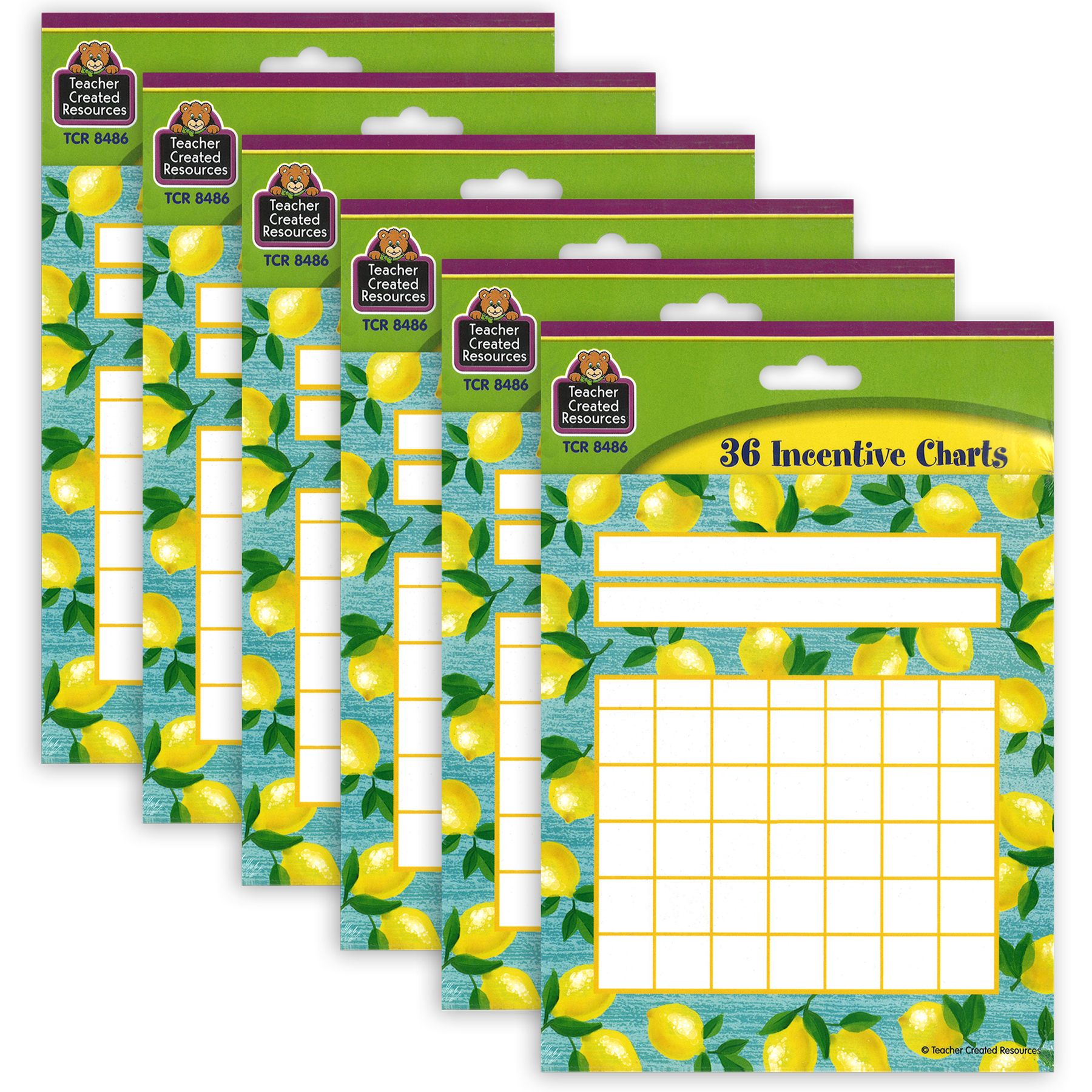 Teacher Created Resources Lemon Zest Incentive Charts, 36 Per Pack, 6 ...