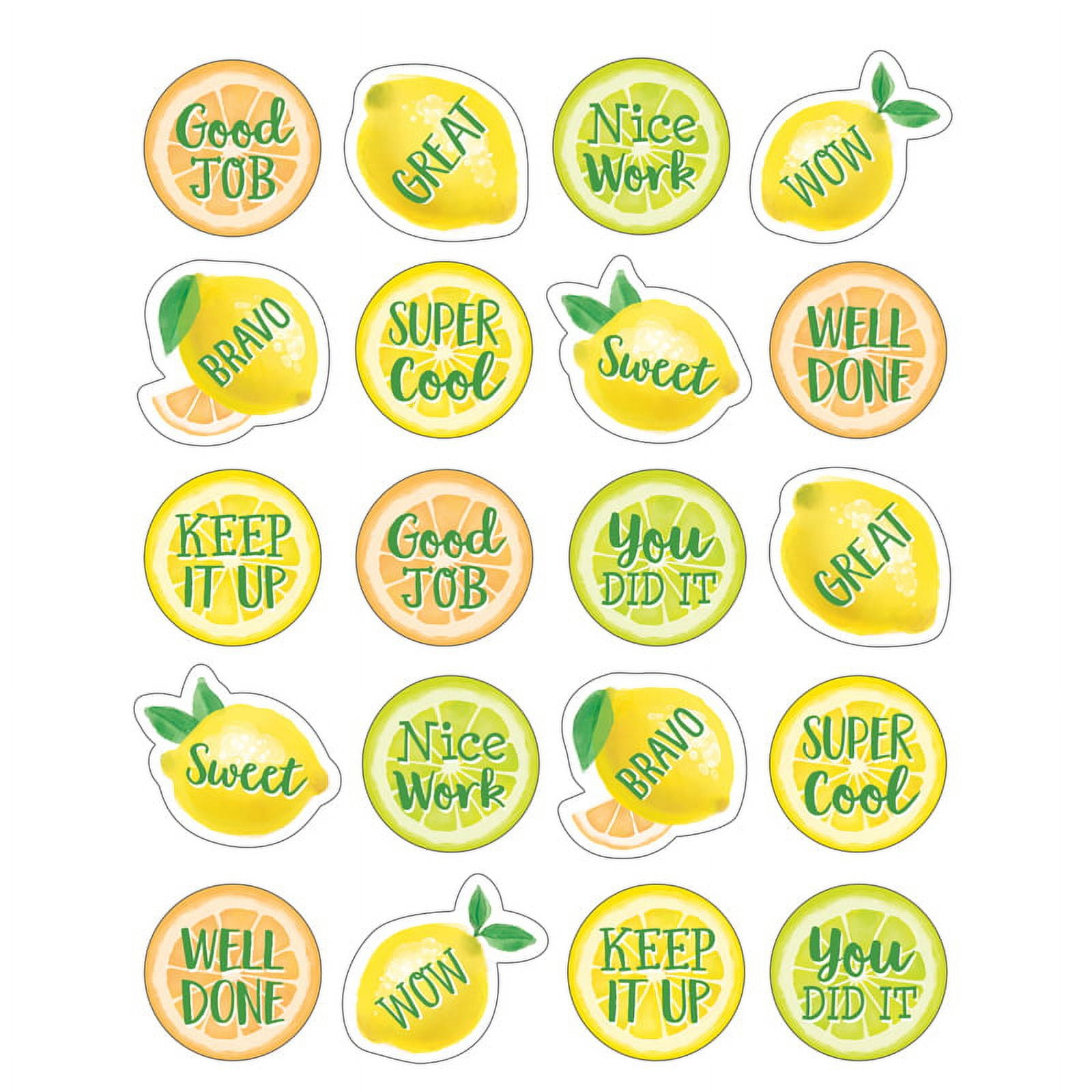 Lemon Zest Stickers, Pack of 120 | Bundle of 10 Packs - Walmart.com