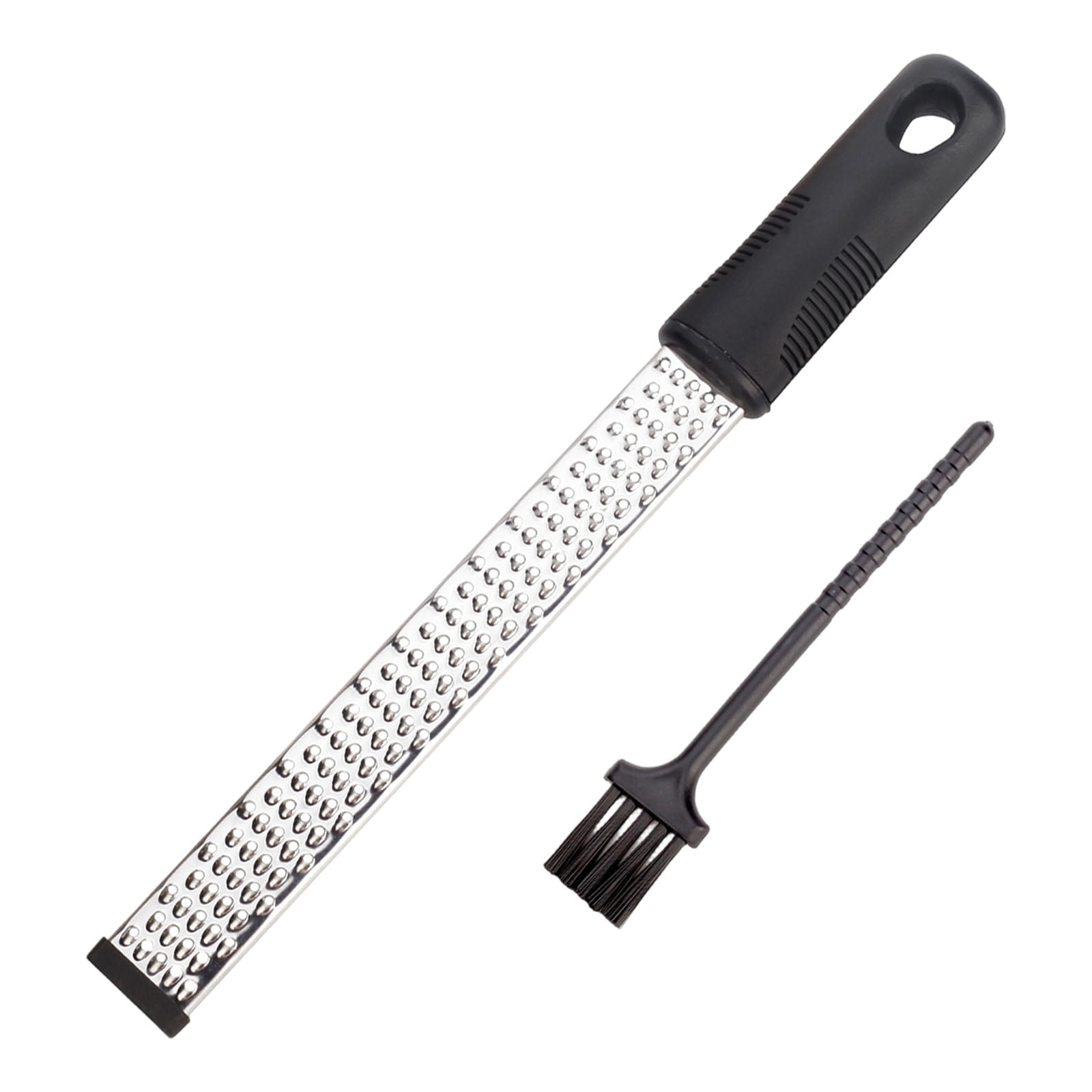 Lemon Zester with Brush, Plastic Cover Ergonomic Soft Black Handle ...