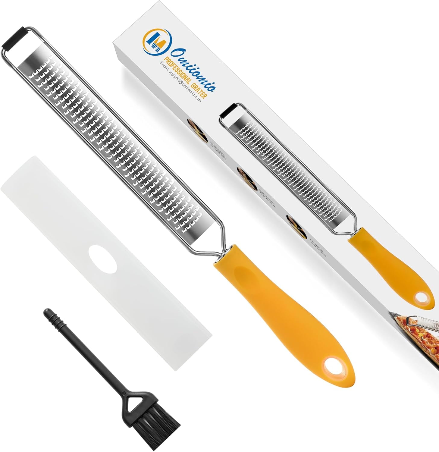 Lemon Zester & Cheese Grater – Stainless Steel Vegetable & Fruit Slicer ...