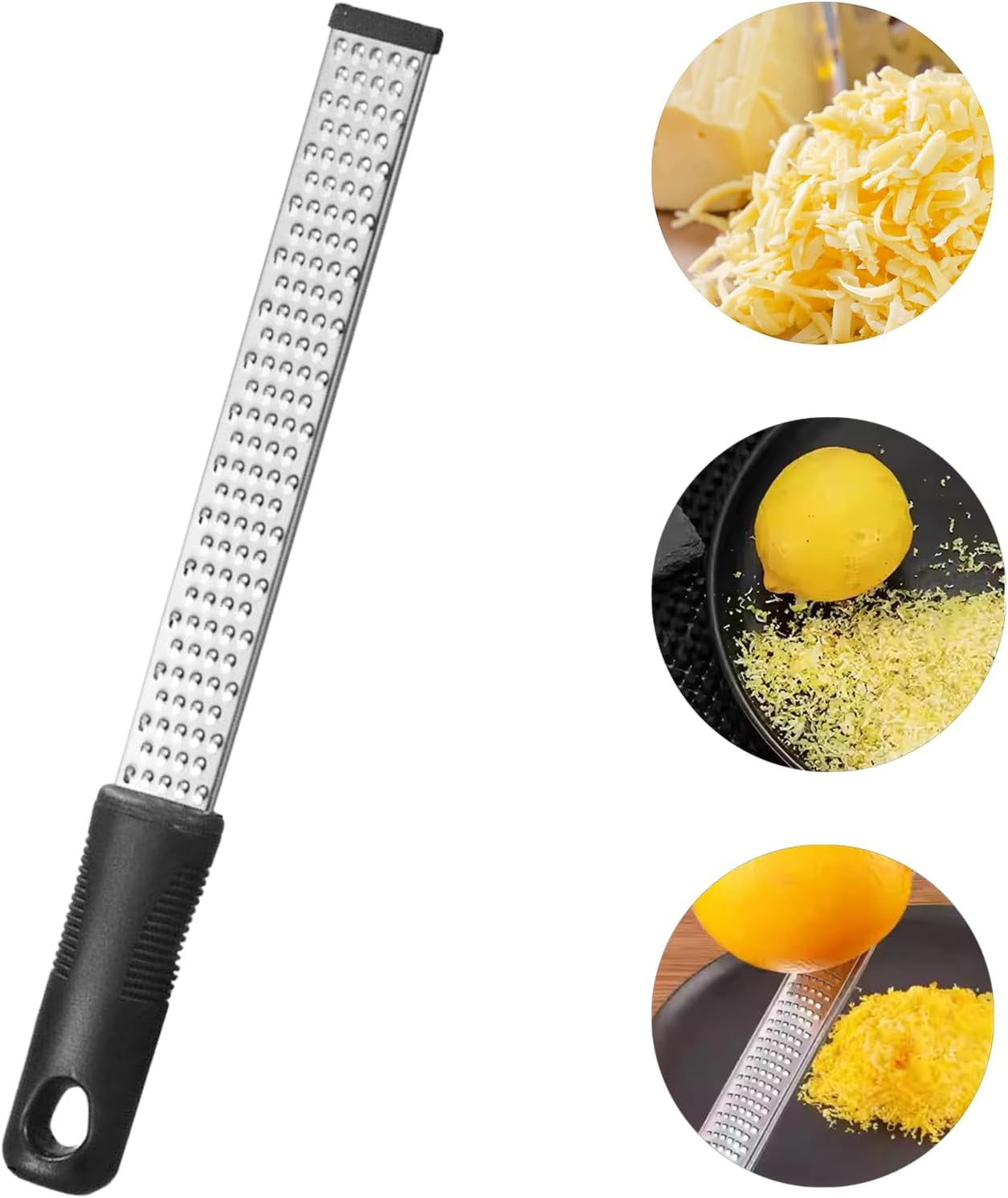 Lemon Zester Grater, Citrus Zester, Parmesan Cheese Grater with Handle ...